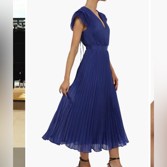 Adelyn Rae | Dresses | Royal Blue Pleated Midi Dress Adelyn Rae | Poshmark